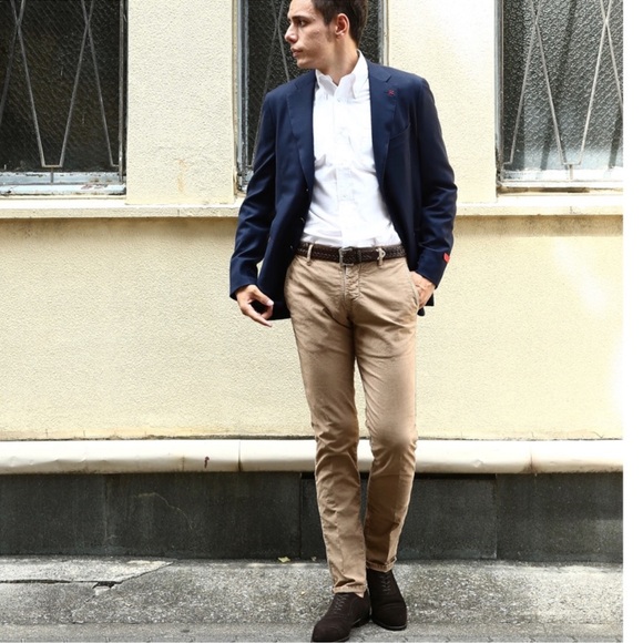 Incotex | Pants | Incotex Twill Slacks Sz 35 Stretch Chino Beige Tan ...